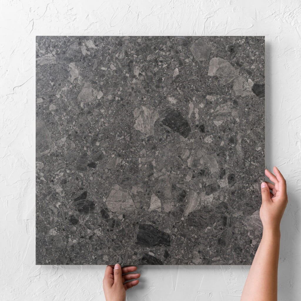 Breccia Dark Grey 600x600mm - Online Tile