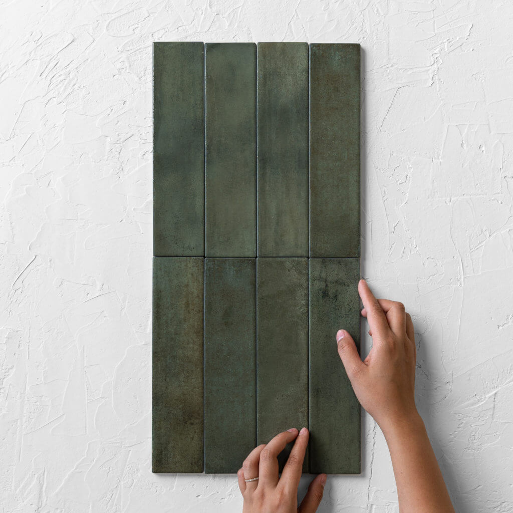 Memory Moss Green Gloss 60x250mm - Online Tile